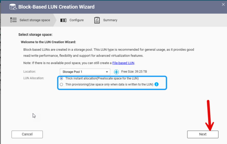 Creating a new LUN in QNAP - Tales from the Datacenter v2.0